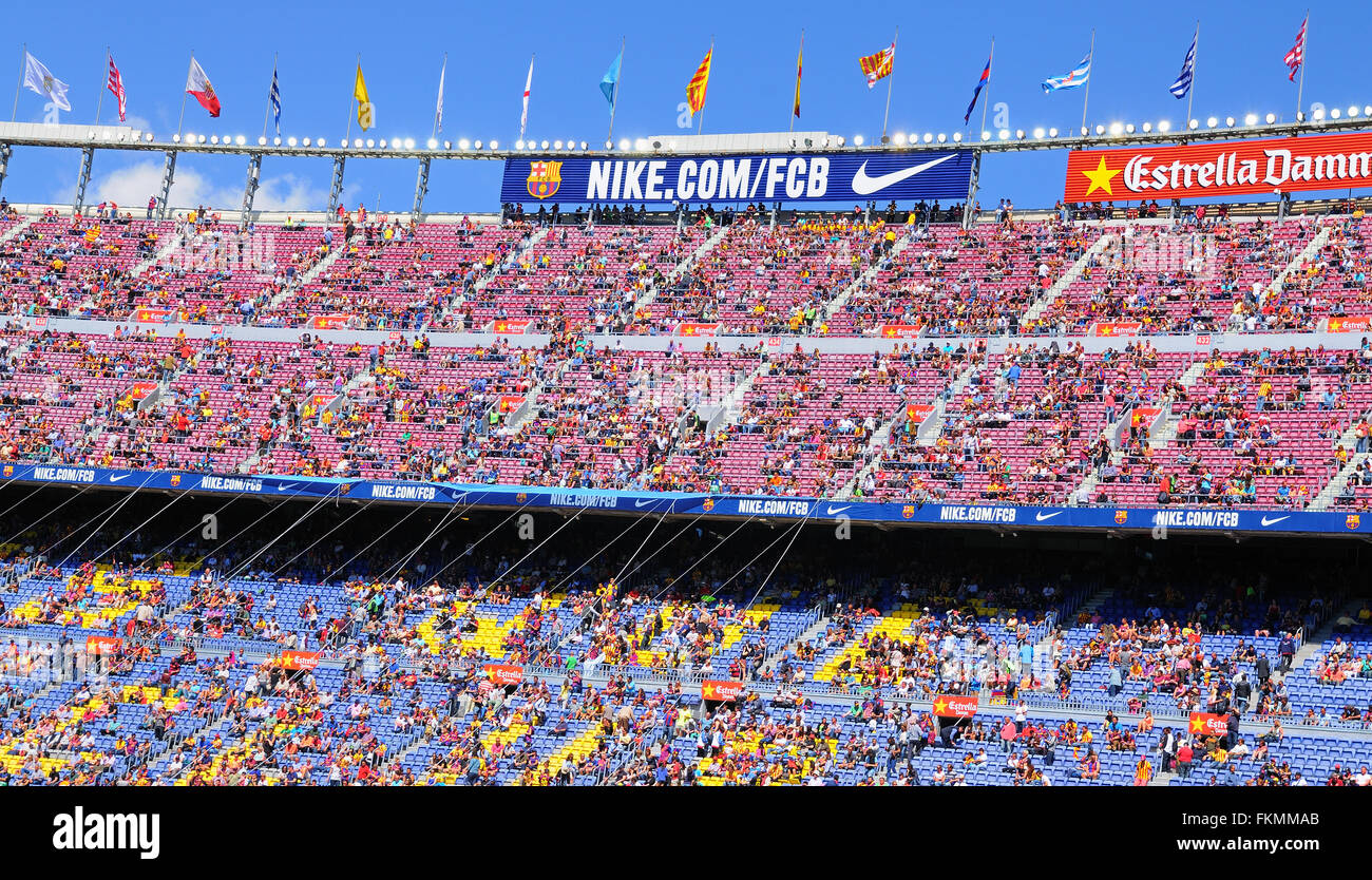 Nou camp football stadium view empty hi-res stock photography and ...