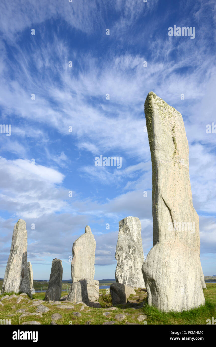 Callanish Standing Stone Circle including the big monolith under a ...