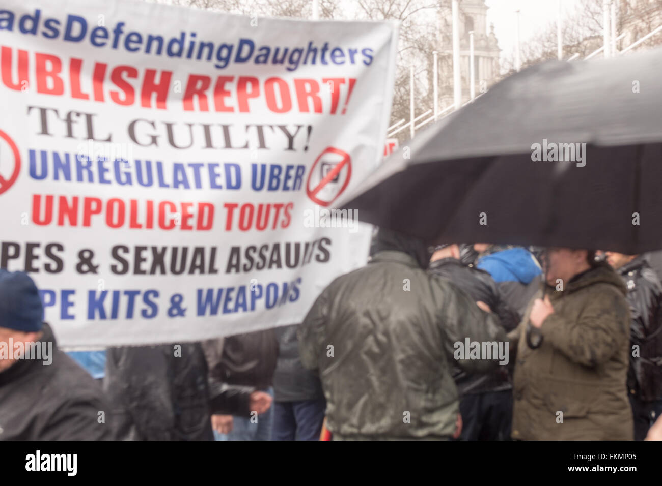 London, UK. 9th March, 2016. 2016: London Black cab drivers protest ...
