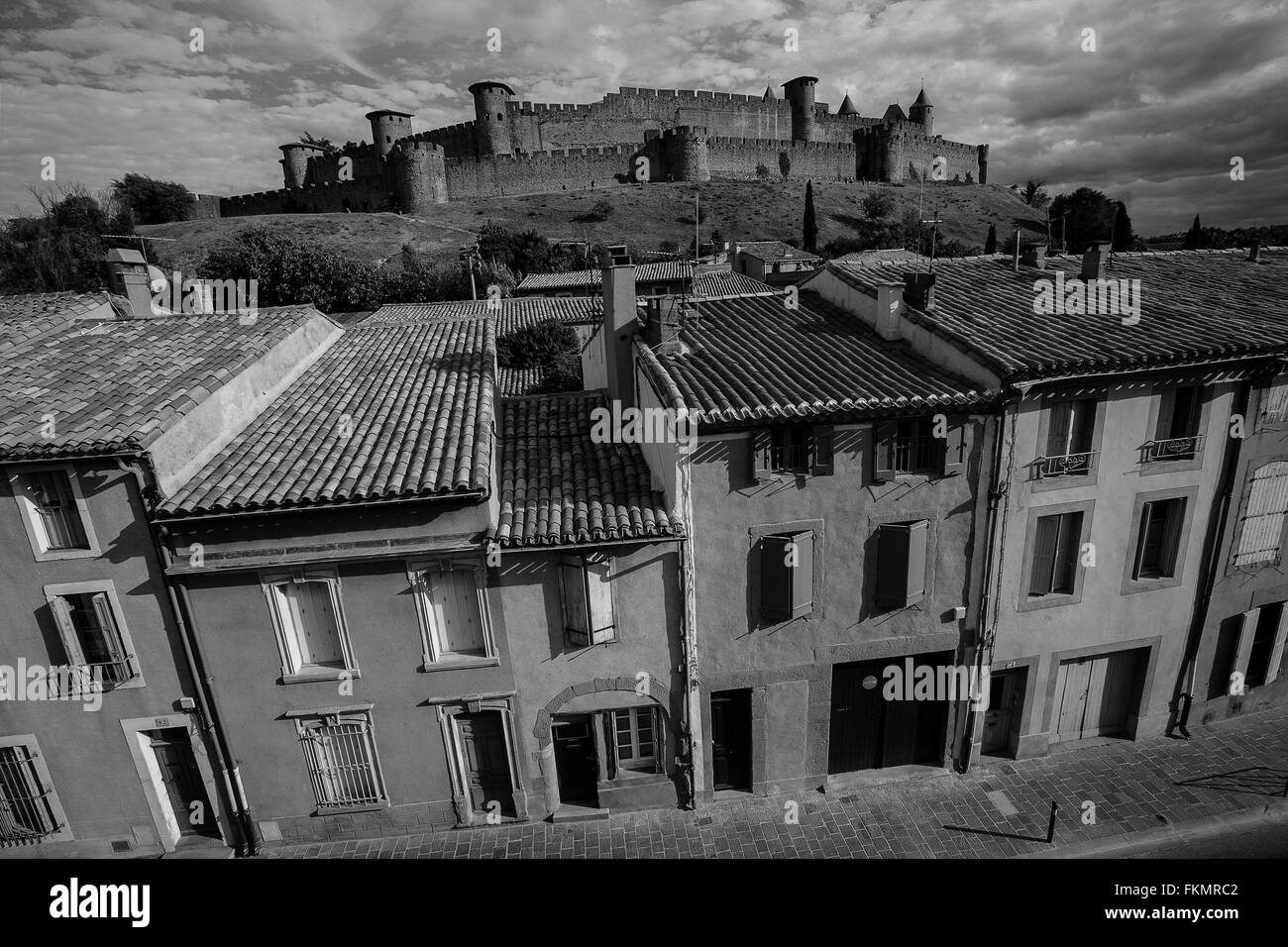 Carcassonne Castle Fort and townhouses,Aude,region,South,of,France ...