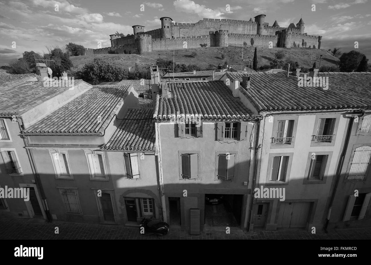 Carcassonne Castle Fort and townhouses,Aude,region,South,of,France ...