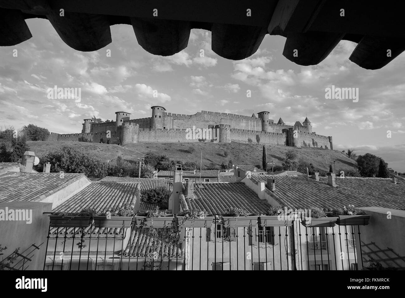 Carcassonne Castle Fort and townhouses,Aude,region,South,of,France ...