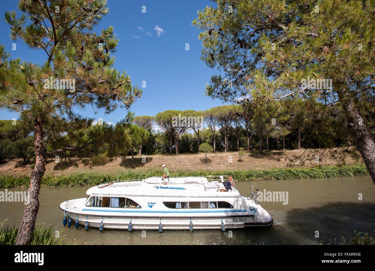 Canal de la Robine near Narbonne,,Aude,region,South,of,France,Europe ...