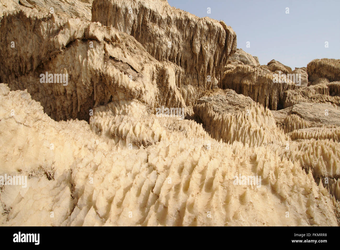 Salt deposits on the shore of the Dead Sea, Wadi Mujib Reserve, Jordan ...