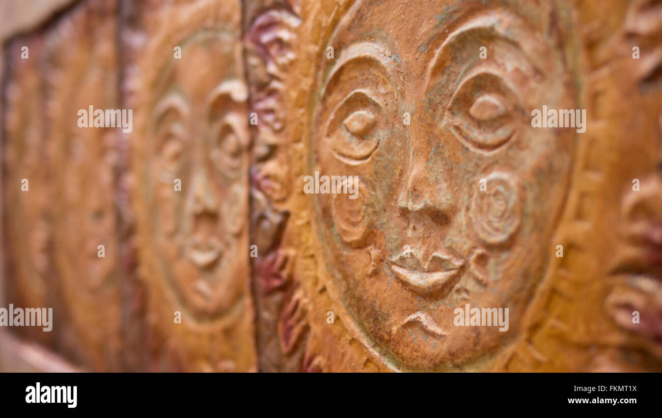 Clay Sun sculpture Stock Photo - Alamy