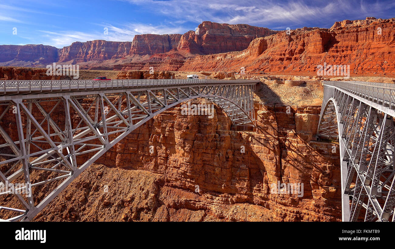 Historic Navajo Bridge near Page, Arizona Stock Photo - Alamy