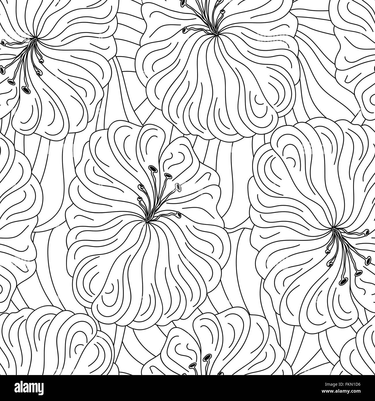 Vector seamless floral pattert. Design for fabrics, textiles, paper ...