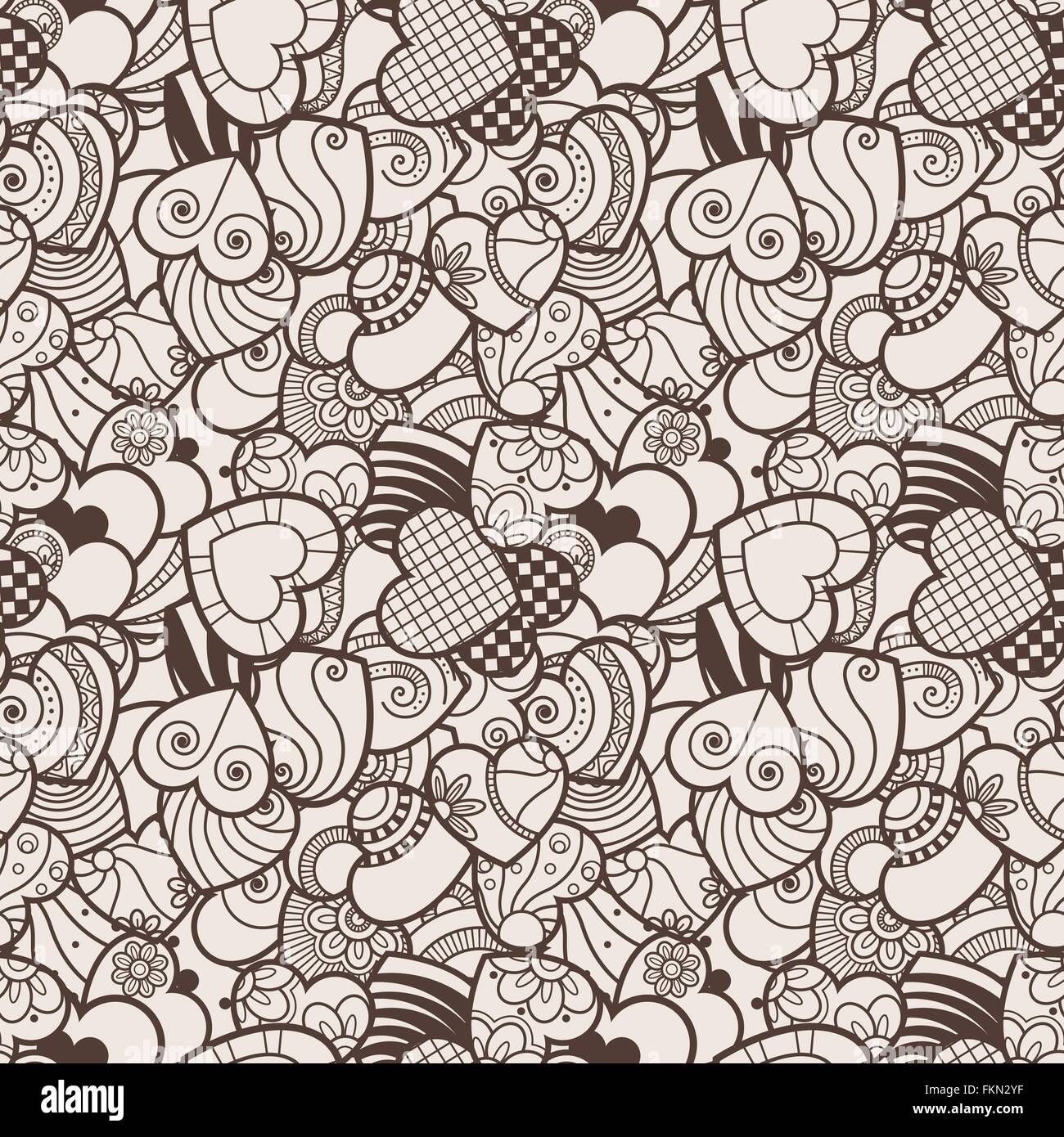 Fun seamless love heart background Stock Vector Image & Art - Alamy