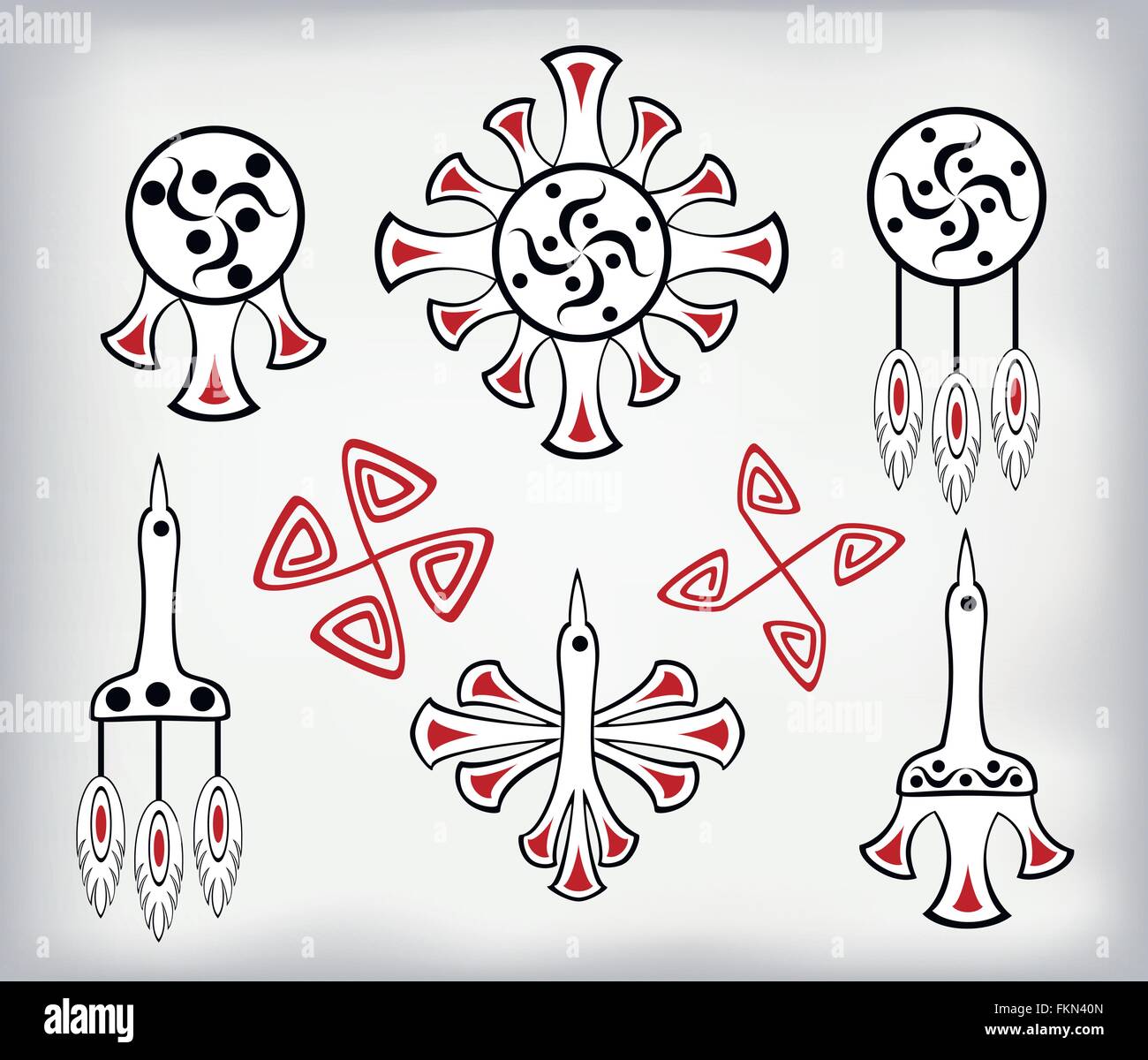 Classical patterns of indigenous American Indians. EPS10 vector ...