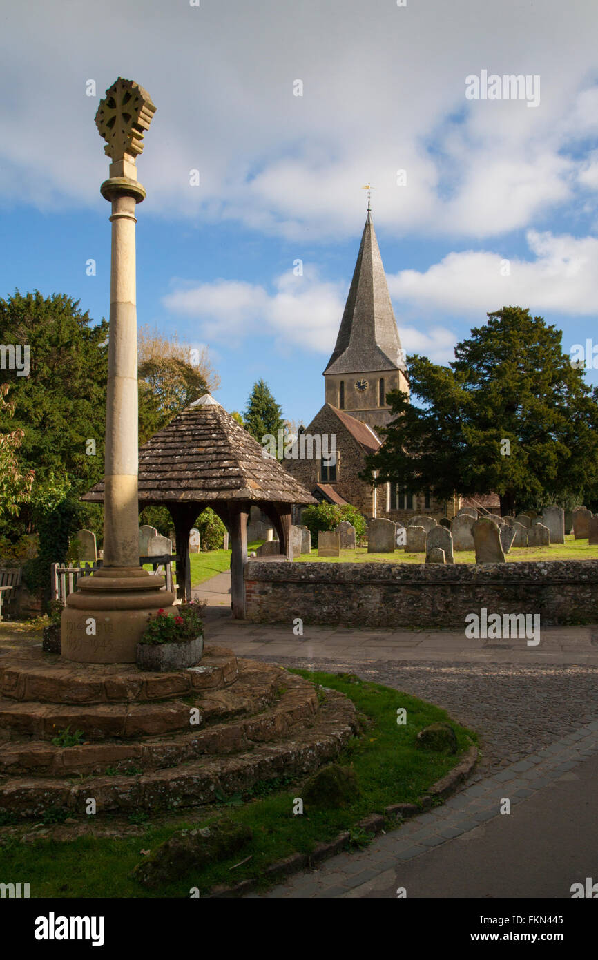 St james church shere surrey hi-res stock photography and images - Alamy