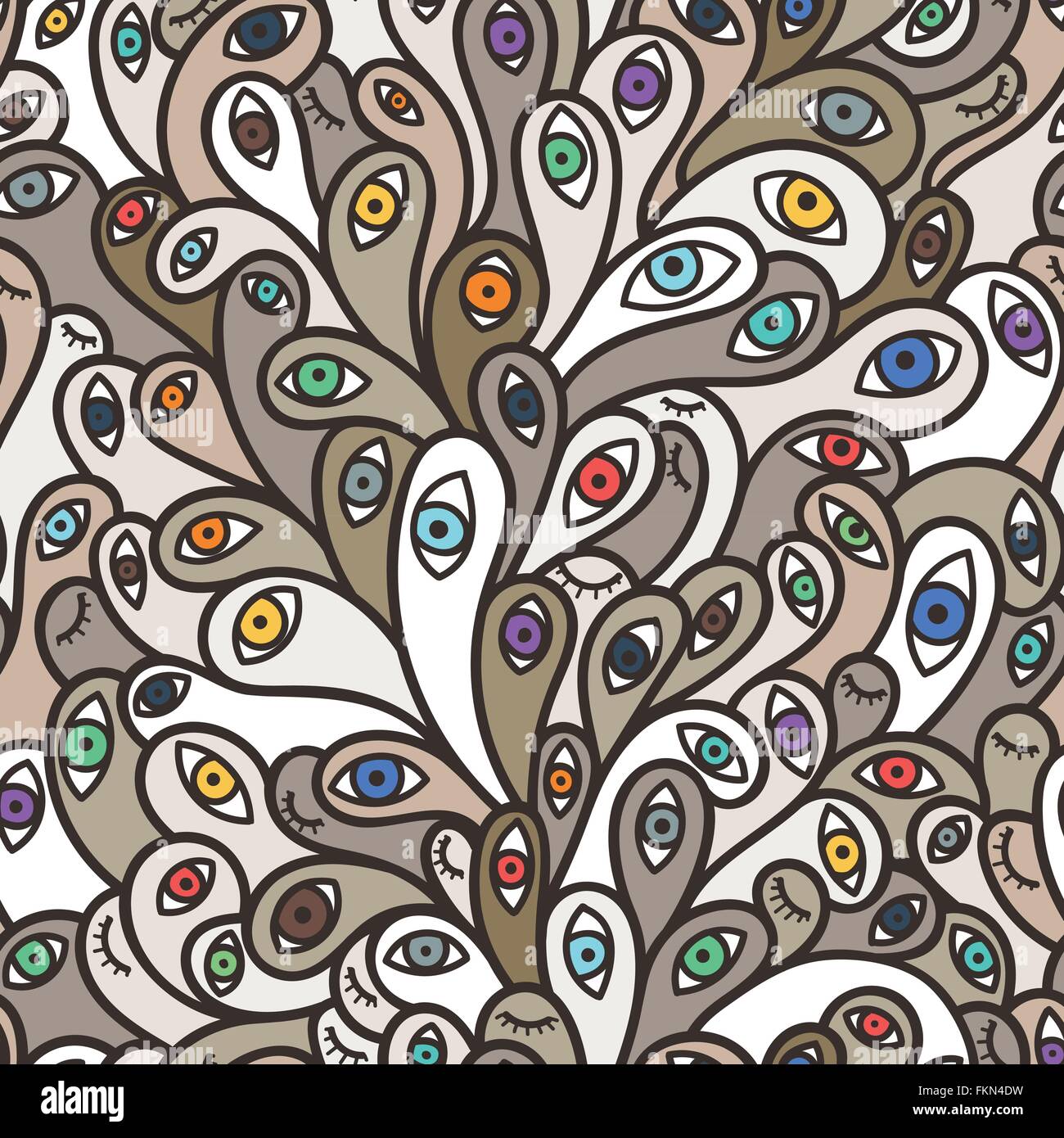 Vector seamless pattern of organic elements Stock Vector Image & Art ...