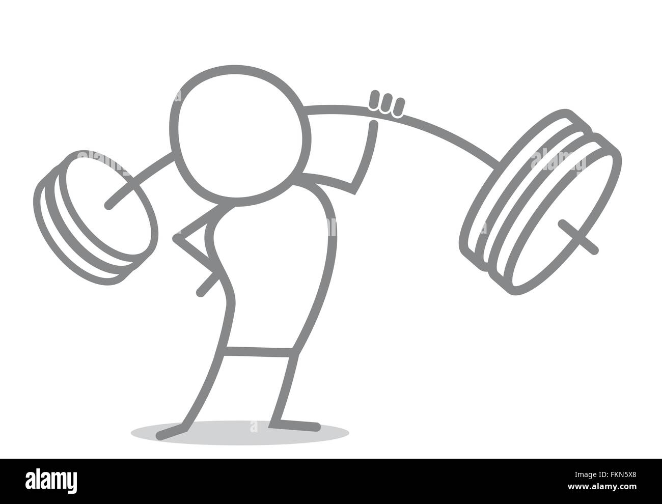 Doodle athlete with barbell Stock Vector Image & Art - Alamy