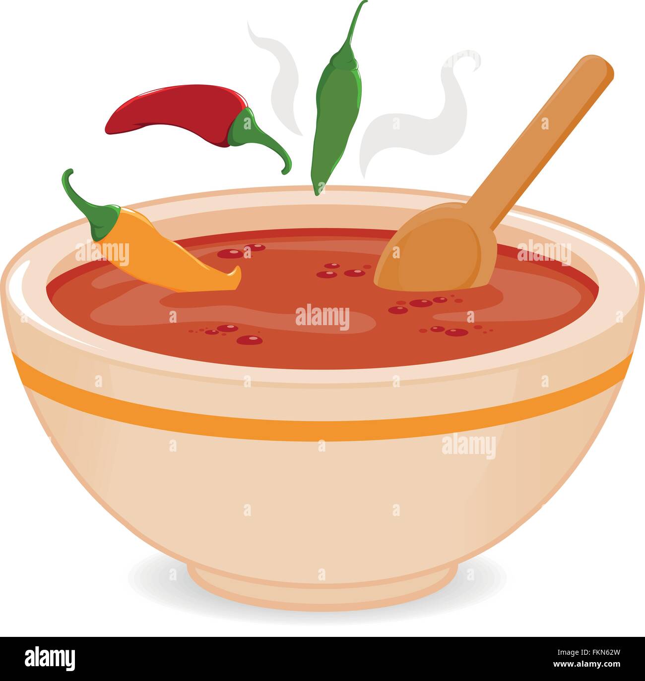 Chilli sauce spoon Stock Vector Images - Alamy