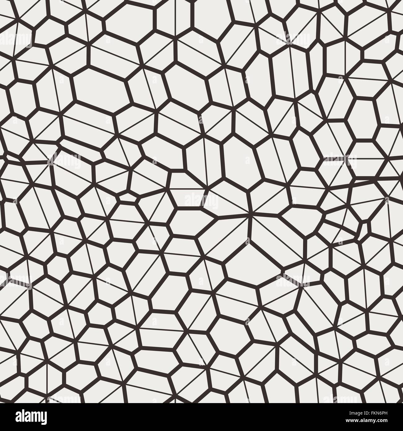 Vector seamless pattern in a grid of polygons with lines Stock Vector ...