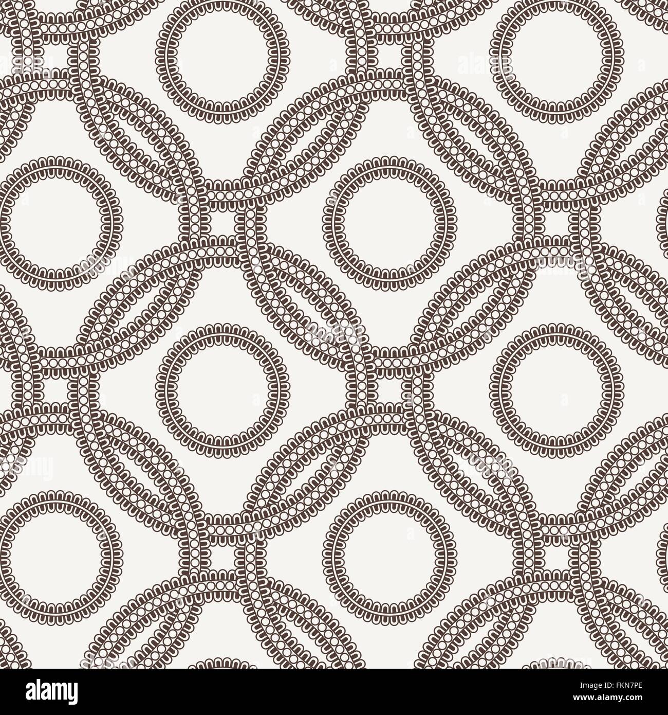 Vector seamless pattern of ornate interlocking circles Stock Vector ...