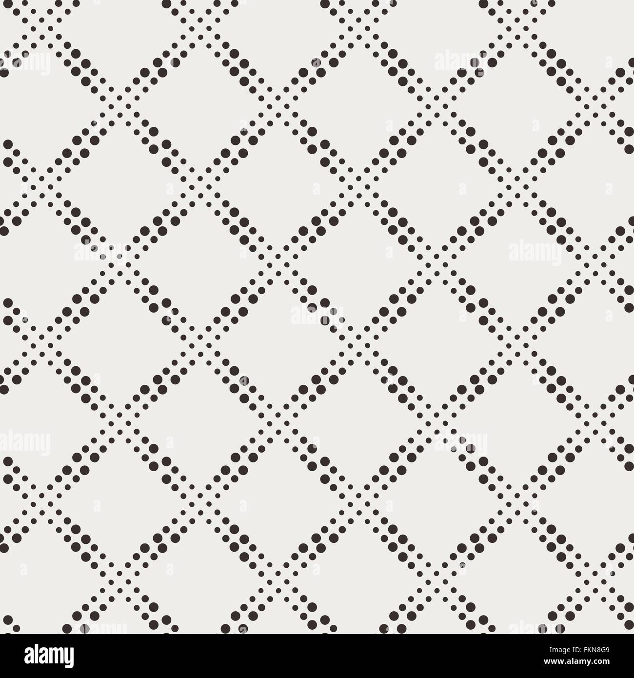 Vector seamless geometric pattern of dots of different sizes Stock ...