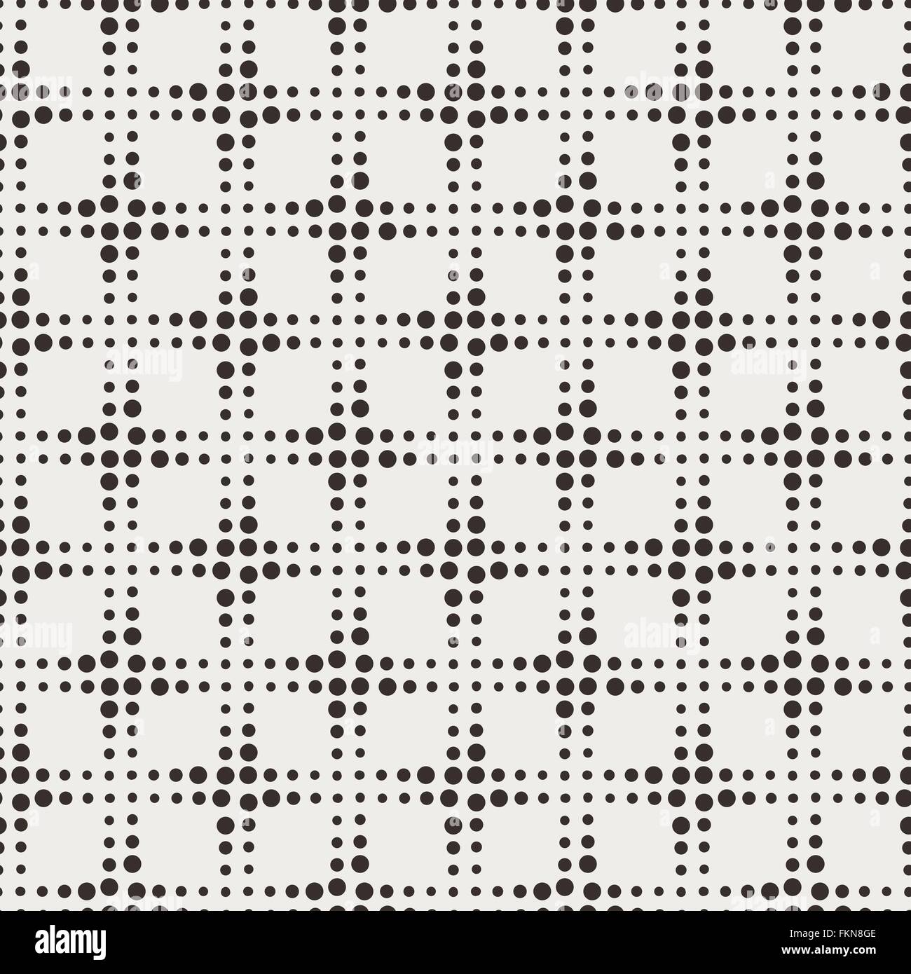 Vector seamless geometric pattern of dots of different sizes Stock ...