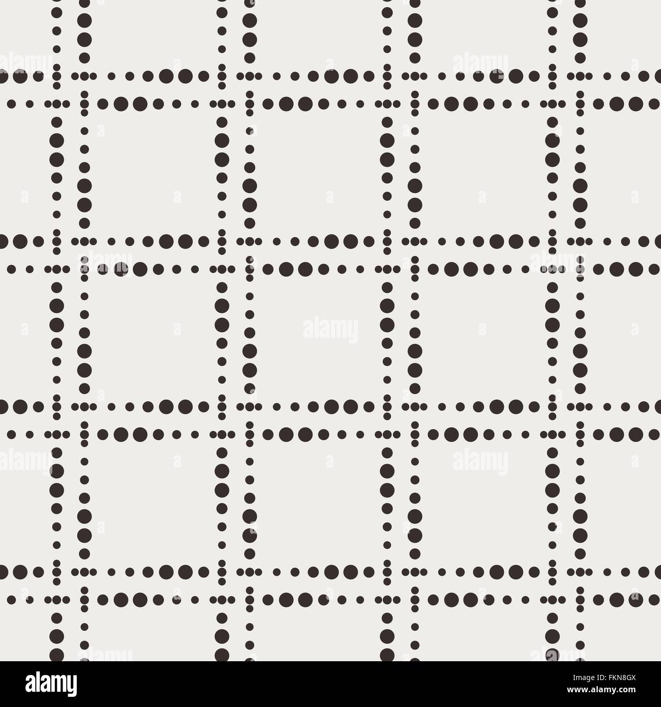 Vector seamless geometric pattern of dots of different sizes Stock ...