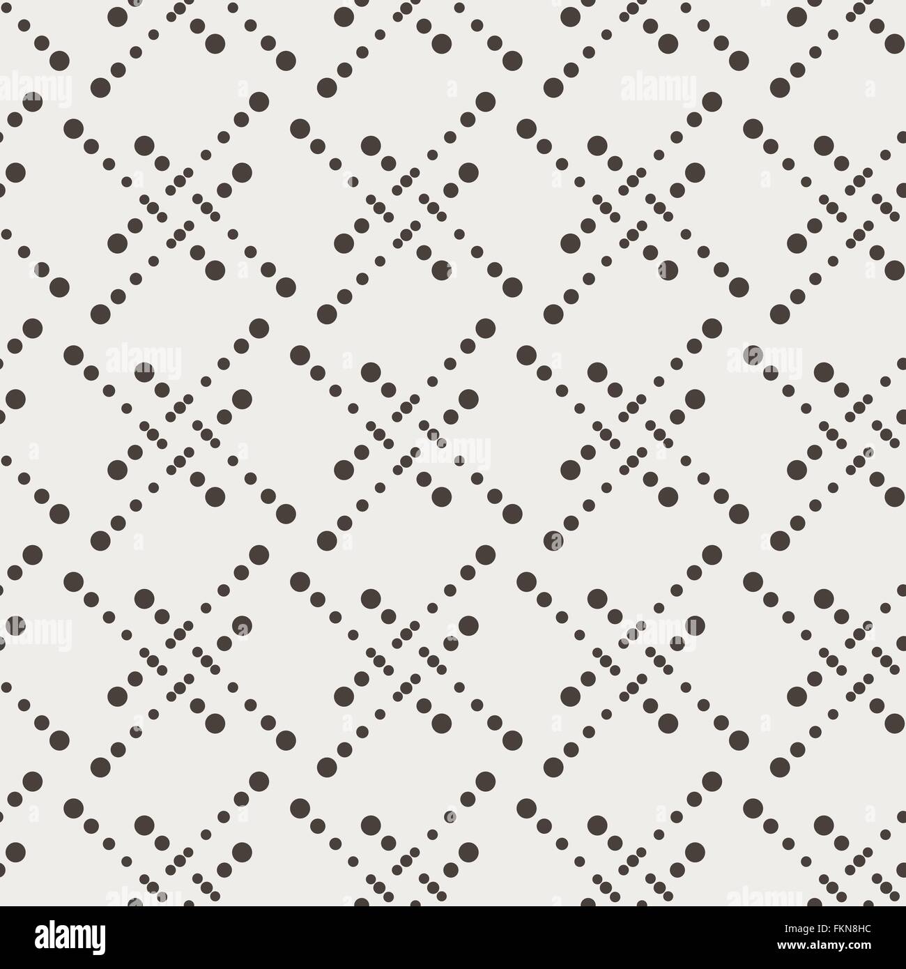 Vector seamless geometric pattern of dots of different sizes Stock ...