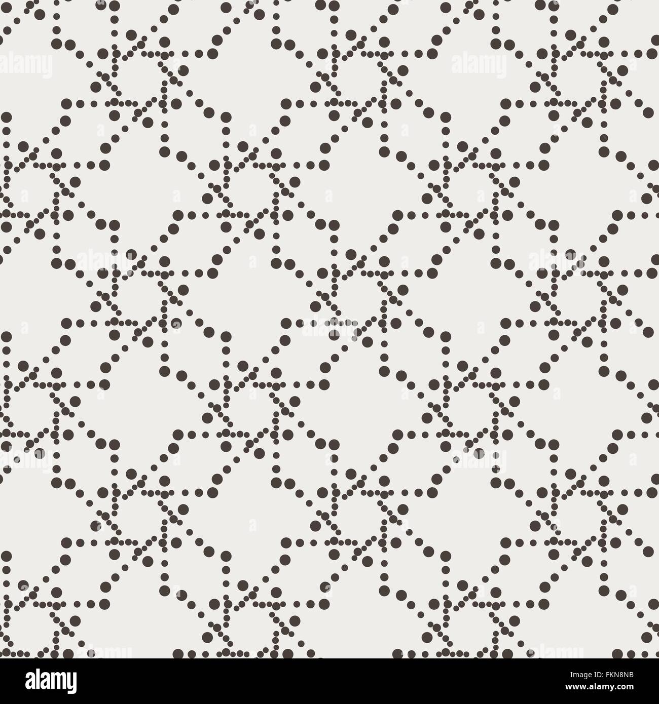 Vector seamless geometric pattern of dots of different sizes Stock ...