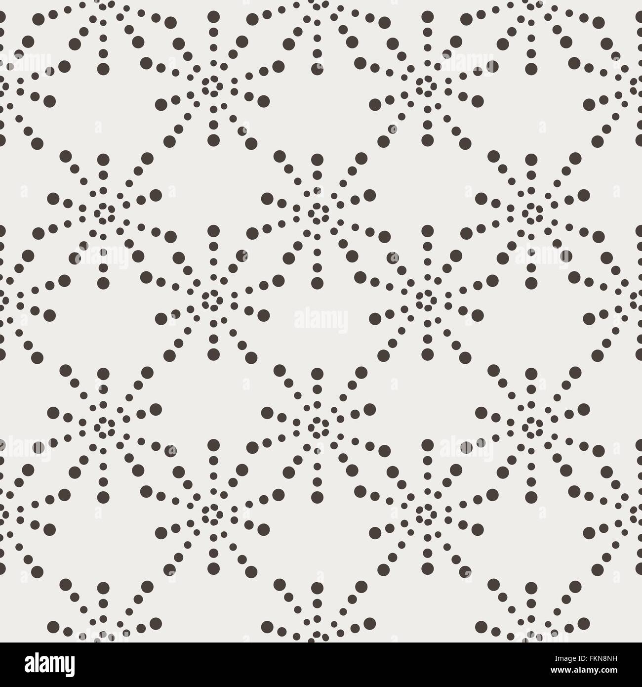 Vector seamless geometric pattern of dots of different sizes Stock ...