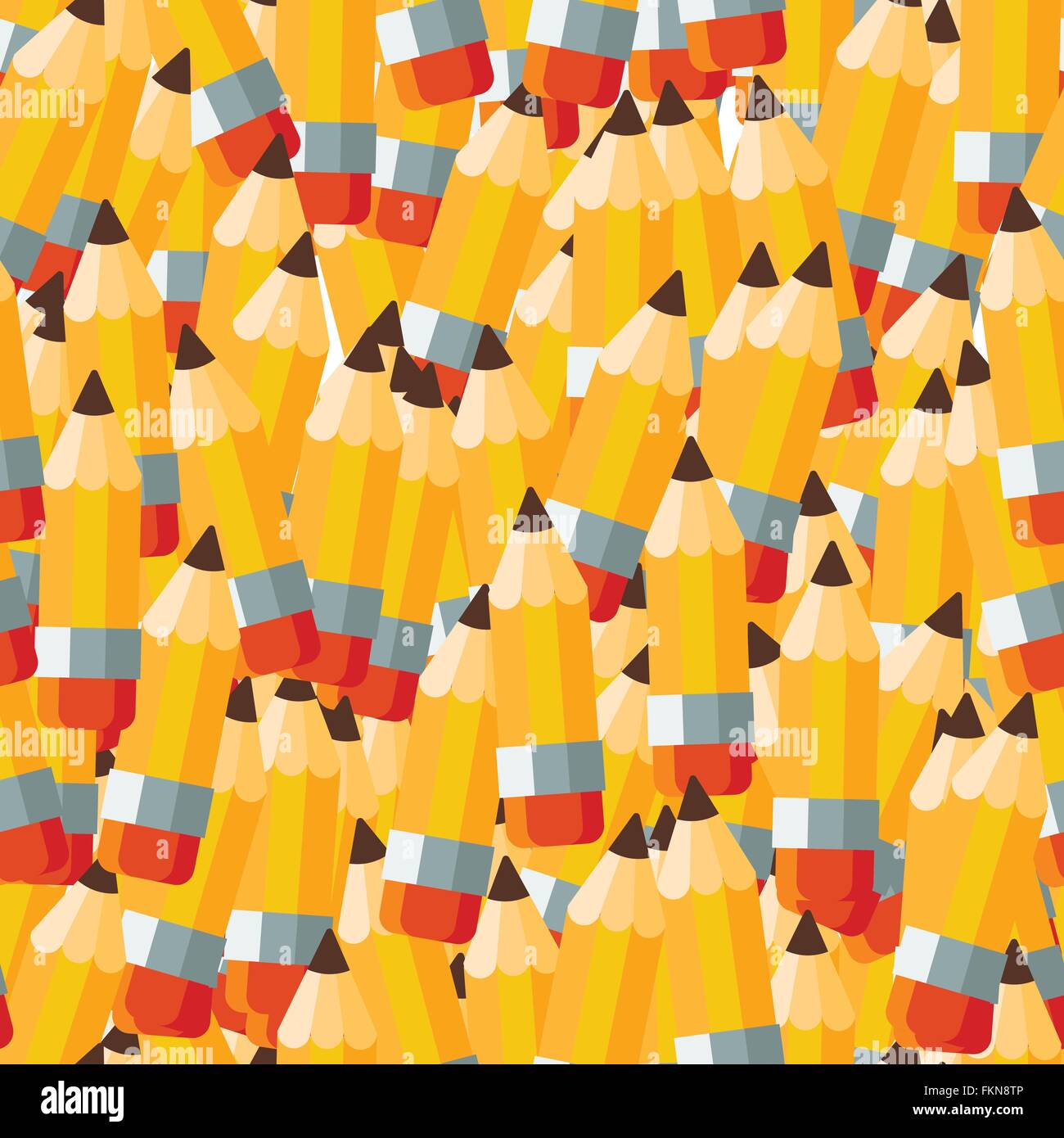 Vector seamless pattern of simple and colored pencils Stock Vector ...