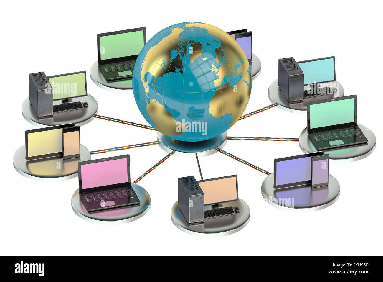 Pc network globe hi-res stock photography and images - Alamy