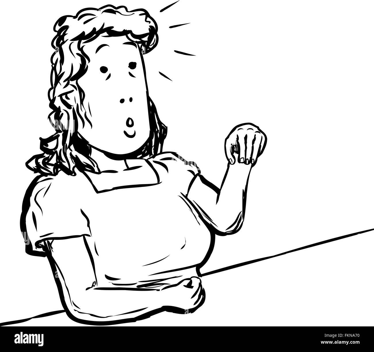 Confused person drawing Black and White Stock Photos & Images - Alamy