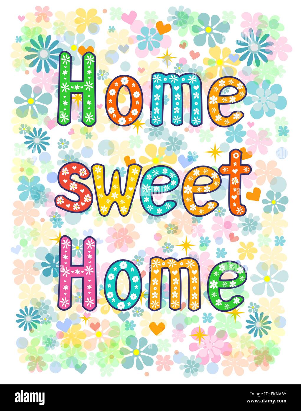 sweet home lettering decorative text Stock Vector Image & Art - Alamy