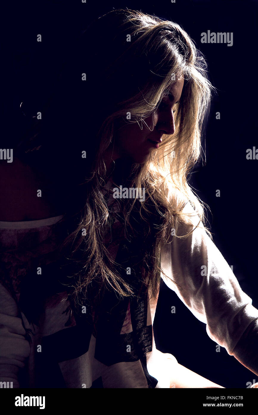 girl in the shade Stock Photo - Alamy