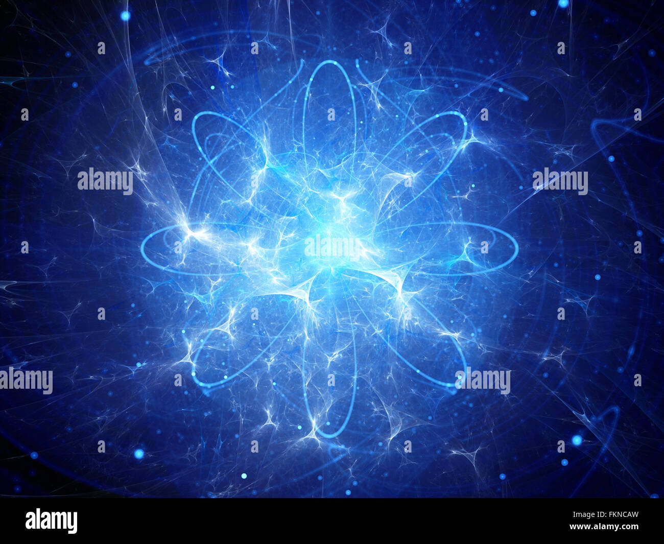 High energy glowing plasma field in space, computer generated abstract ...