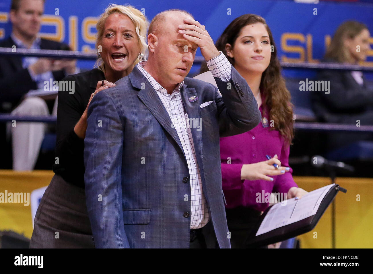 New Orleans, LA, USA. 09th Mar, 2016. Arkansas State Red Wolves head ...