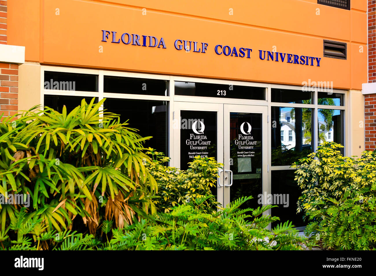 Florida Gulf Coast University building in downtown Punta Gorda Stock ...