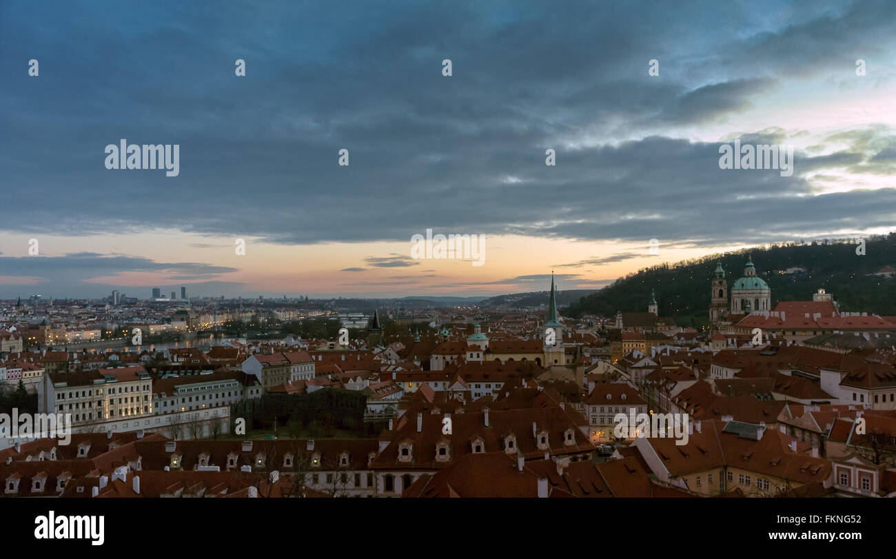 Prague castle red roofs hi-res stock photography and images - Alamy