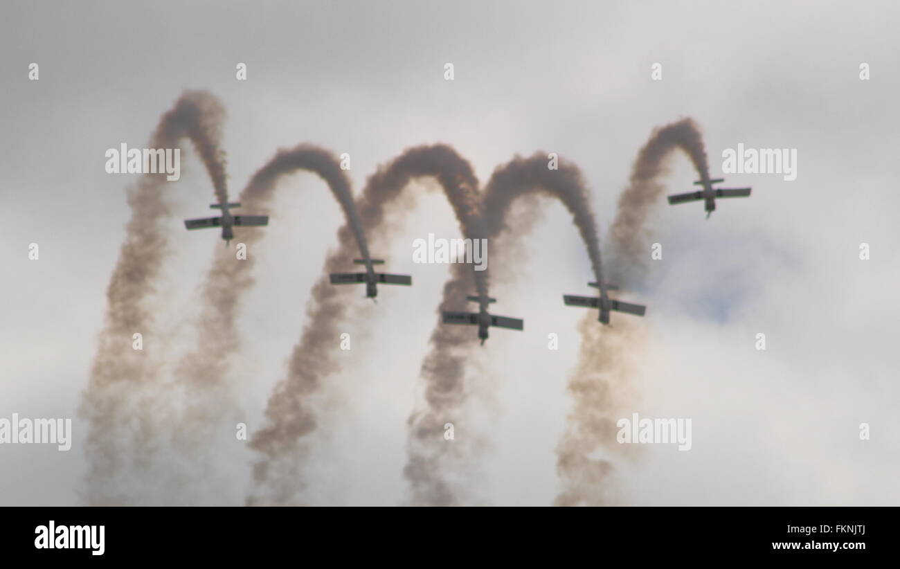 Aeroplane display team Stock Photo - Alamy