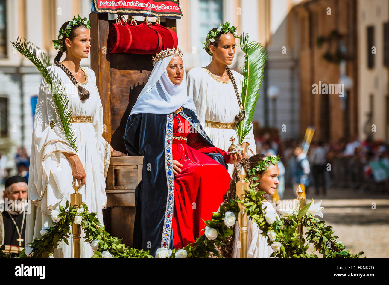 Asti, Italy - September 16, 2012: Procession of street performers in ...