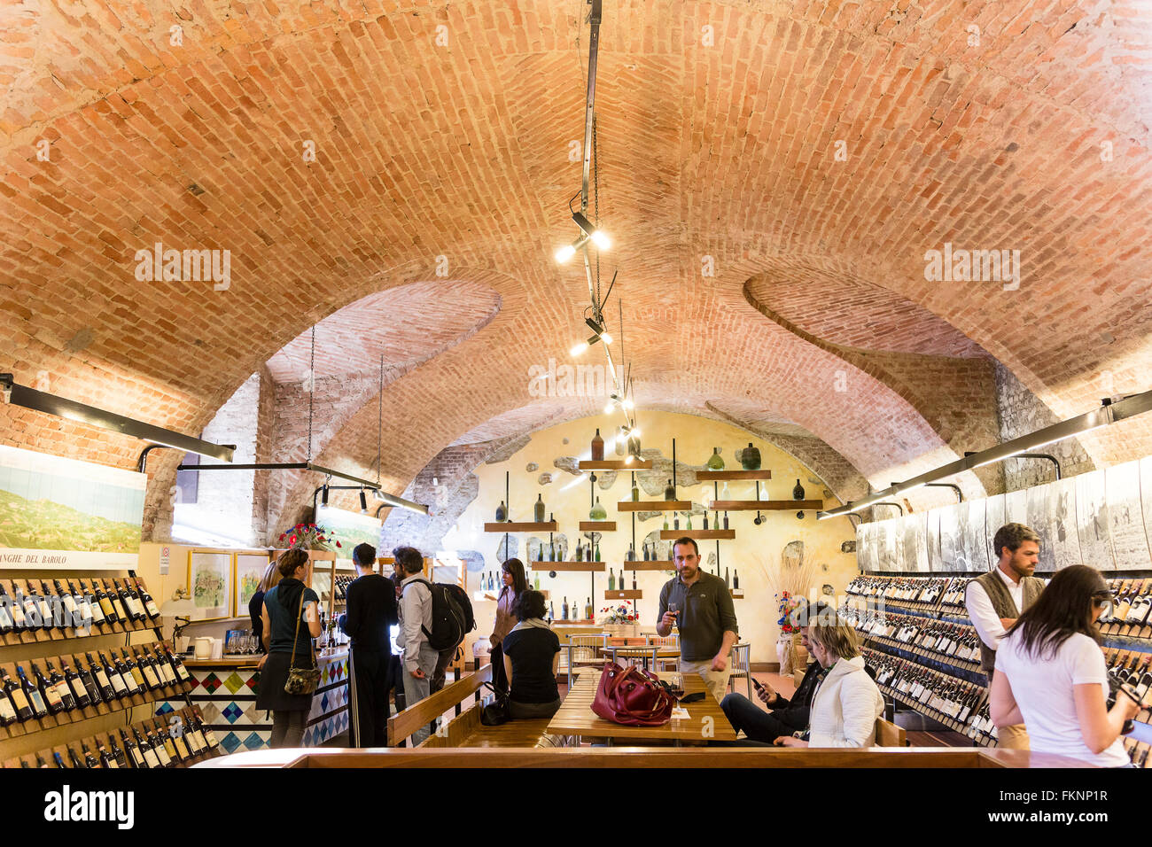 Wine tasting at the regional dispay wine shop "enoteca regionale del ...