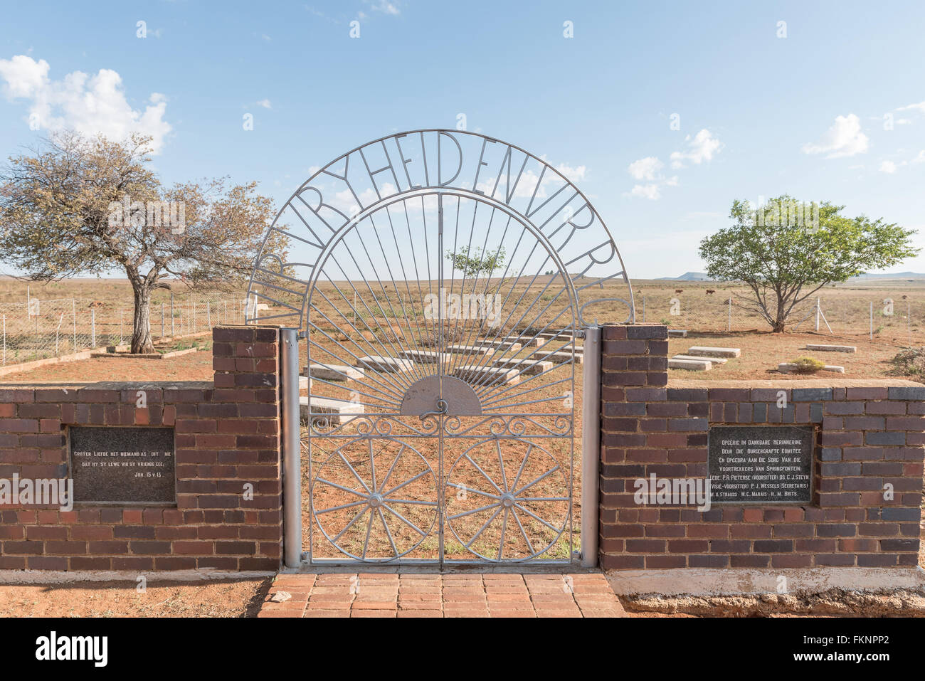 SPRINGFONTEIN, SOUTH AFRICA - FEBRUARY 16, 2016: The graveyard of the ...