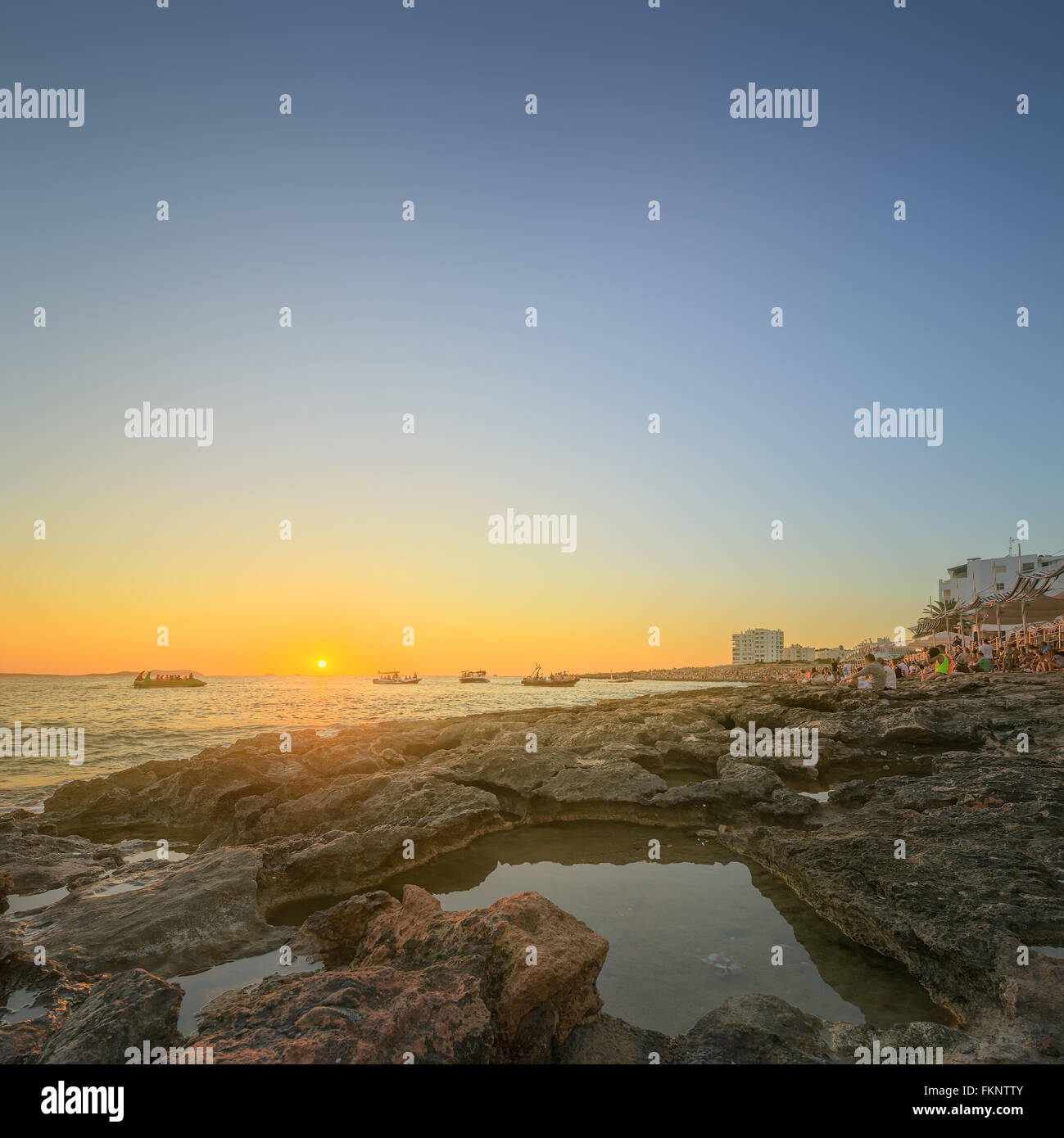 Ibiza island sunset view in San Antonio Stock Photo - Alamy