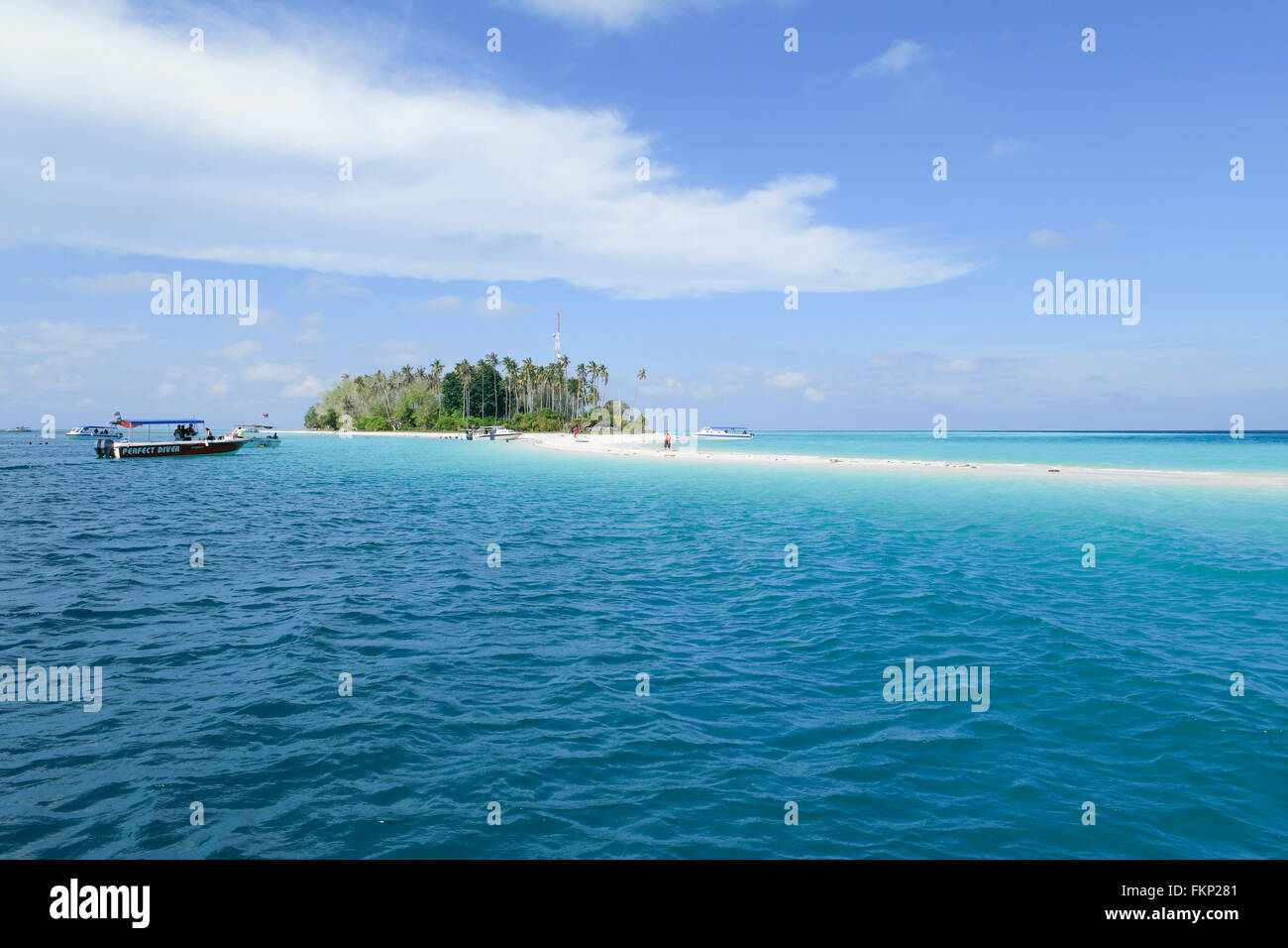 Landscape view of Mabul Sibuan island in Malaysia Stock Photo - Alamy