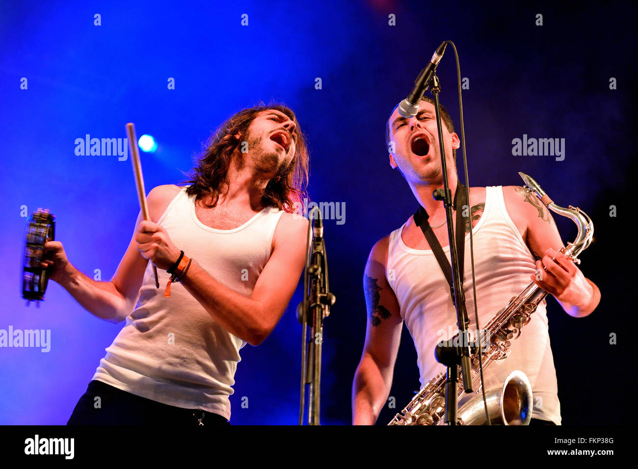 BILBAO, SPAIN - NOV 01: La Moda (band) live music show at Bime Festival ...