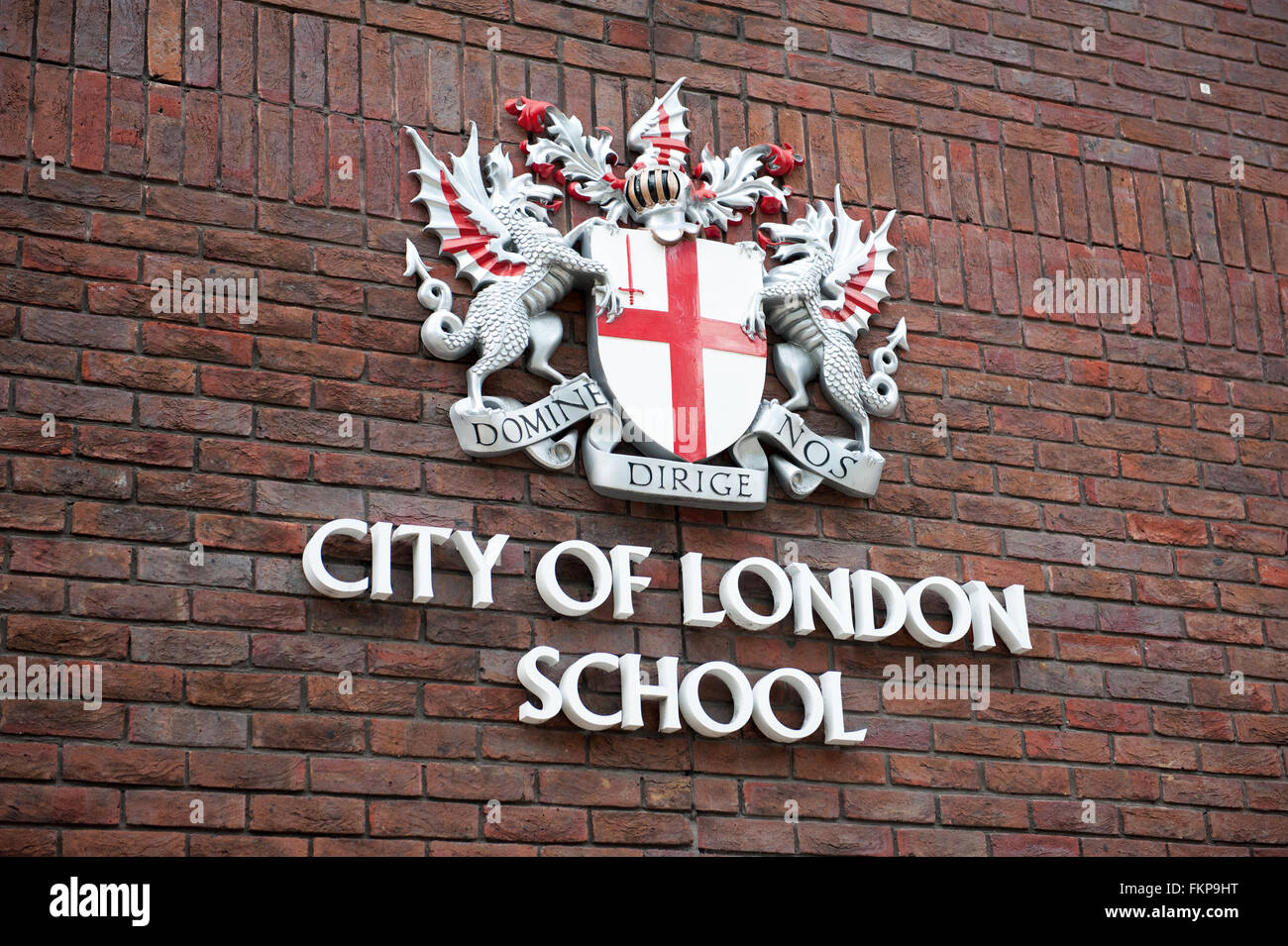 City of London school sign on wall Stock Photo - Alamy