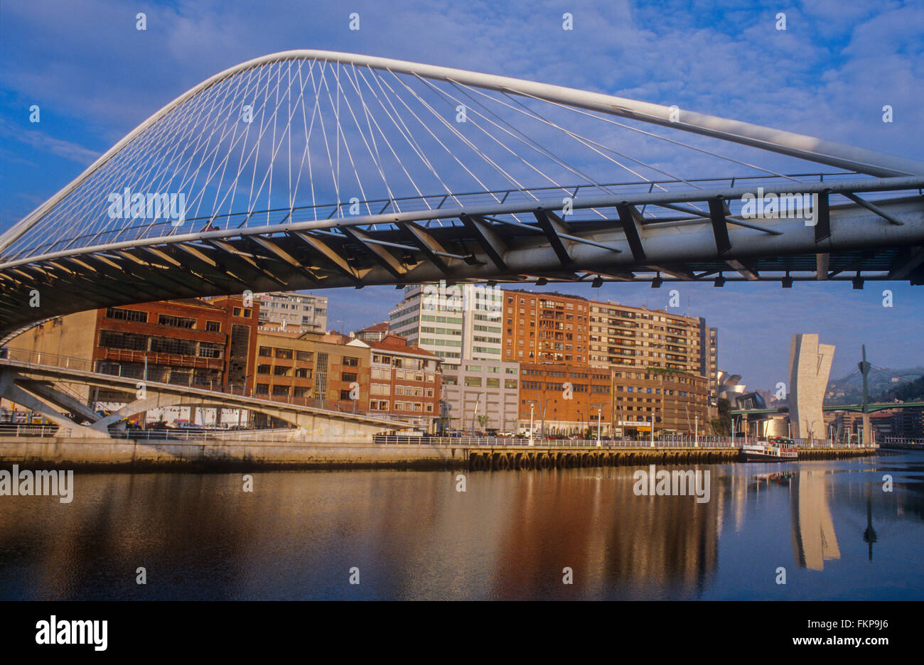 Zubizuri bridge by Santiago Calatrava, Bilbao. Biscay, Euskadi, Spain ...