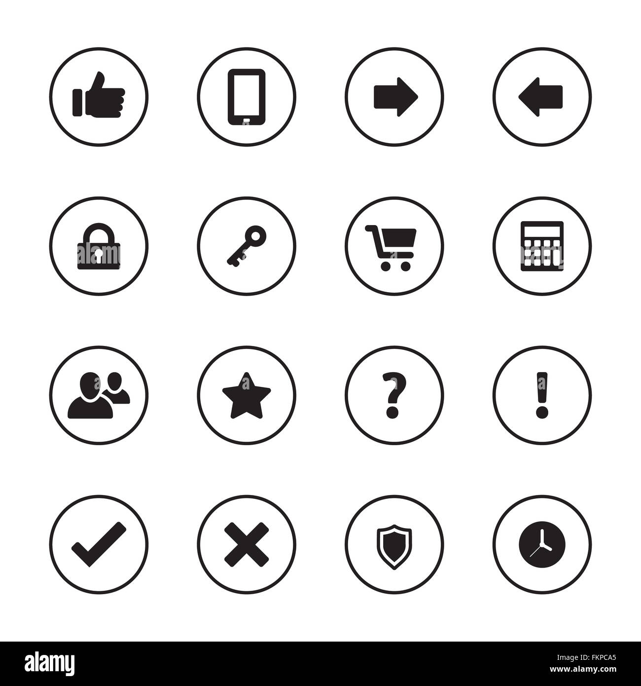 [JPEG] black flat computer and miscellaneous icon set with circle frame ...