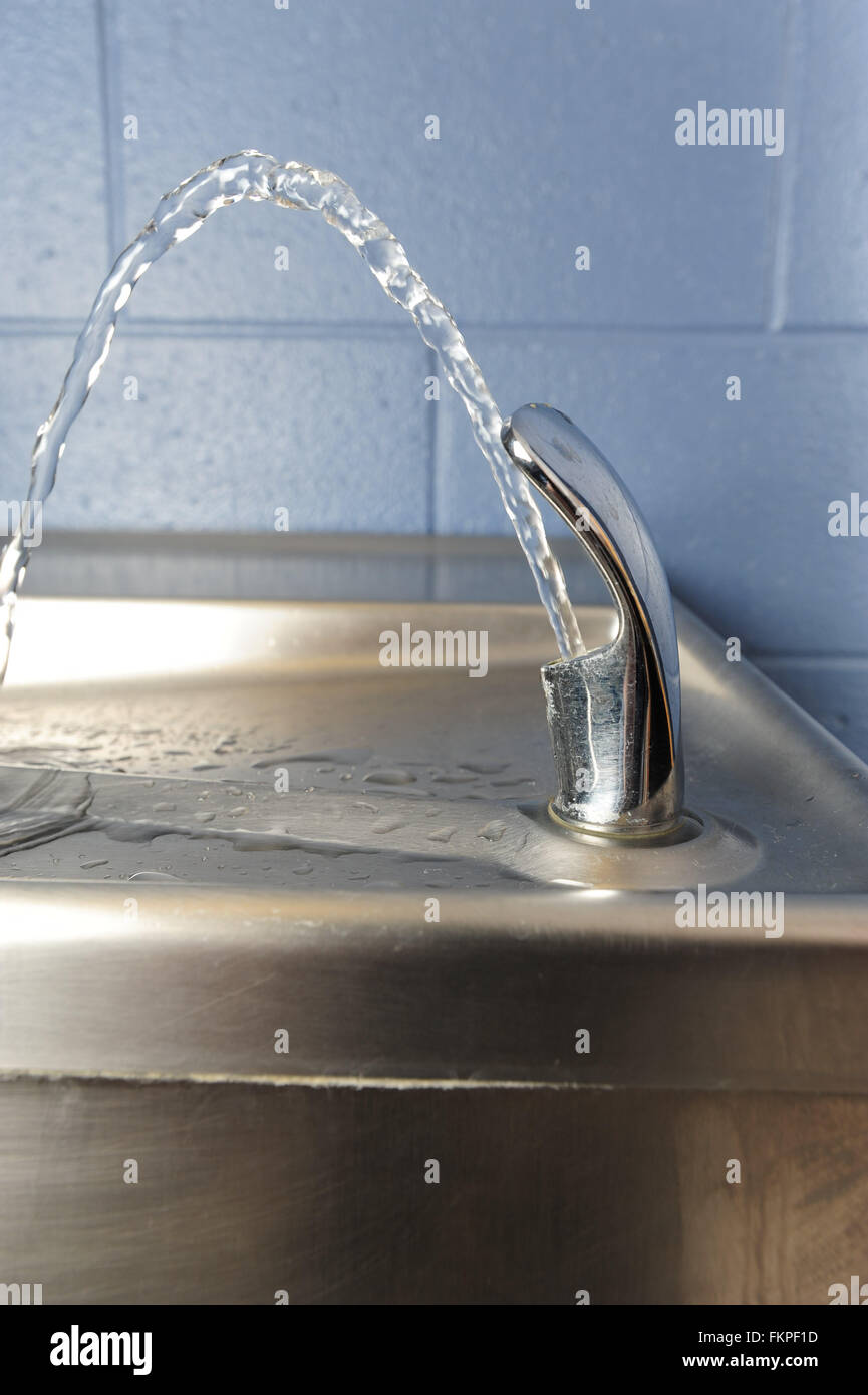 Water drinking fountain in a public school in Maryland USA Stock Photo ...