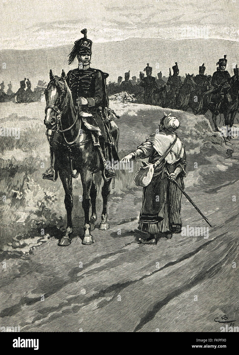 Duke of Brunswick& his Hussars The Black Brunswickers Circa 1810 Stock ...