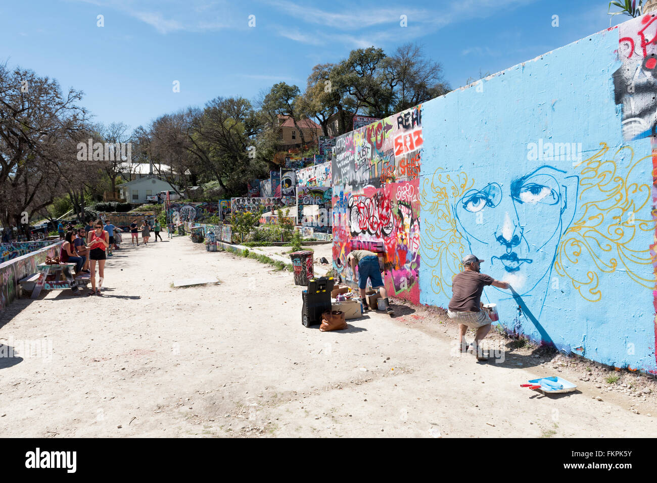 Graffiti Park in Austin, Texas, United States of America Stock Photo ...