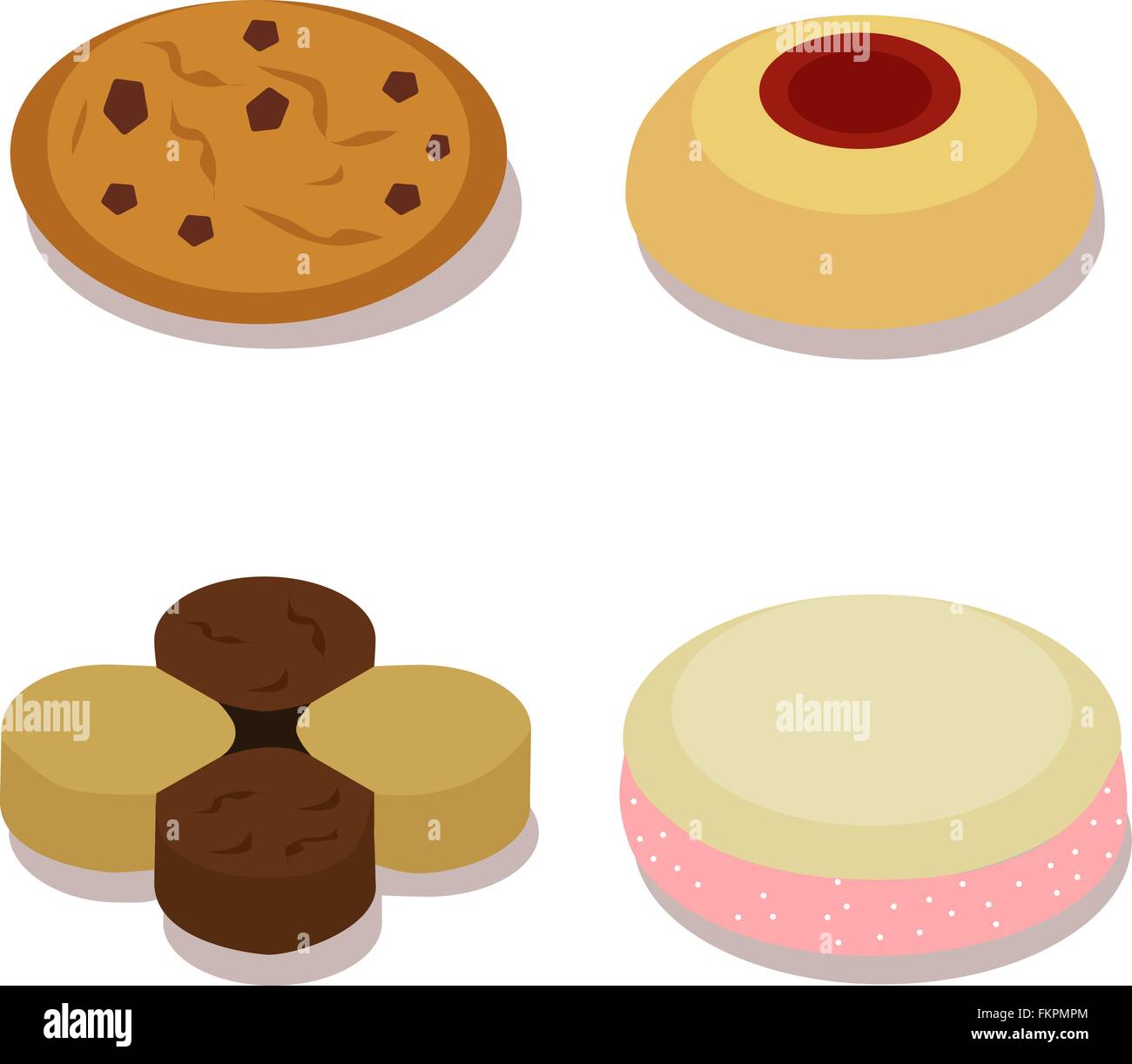 Small cookies Stock Vector Images - Alamy
