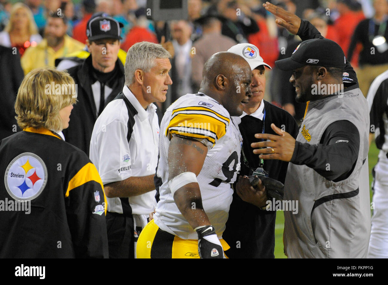 Tampa, Florida, USA. 1st Feb, 2009. Pittsburgh Steelers linebacker ...