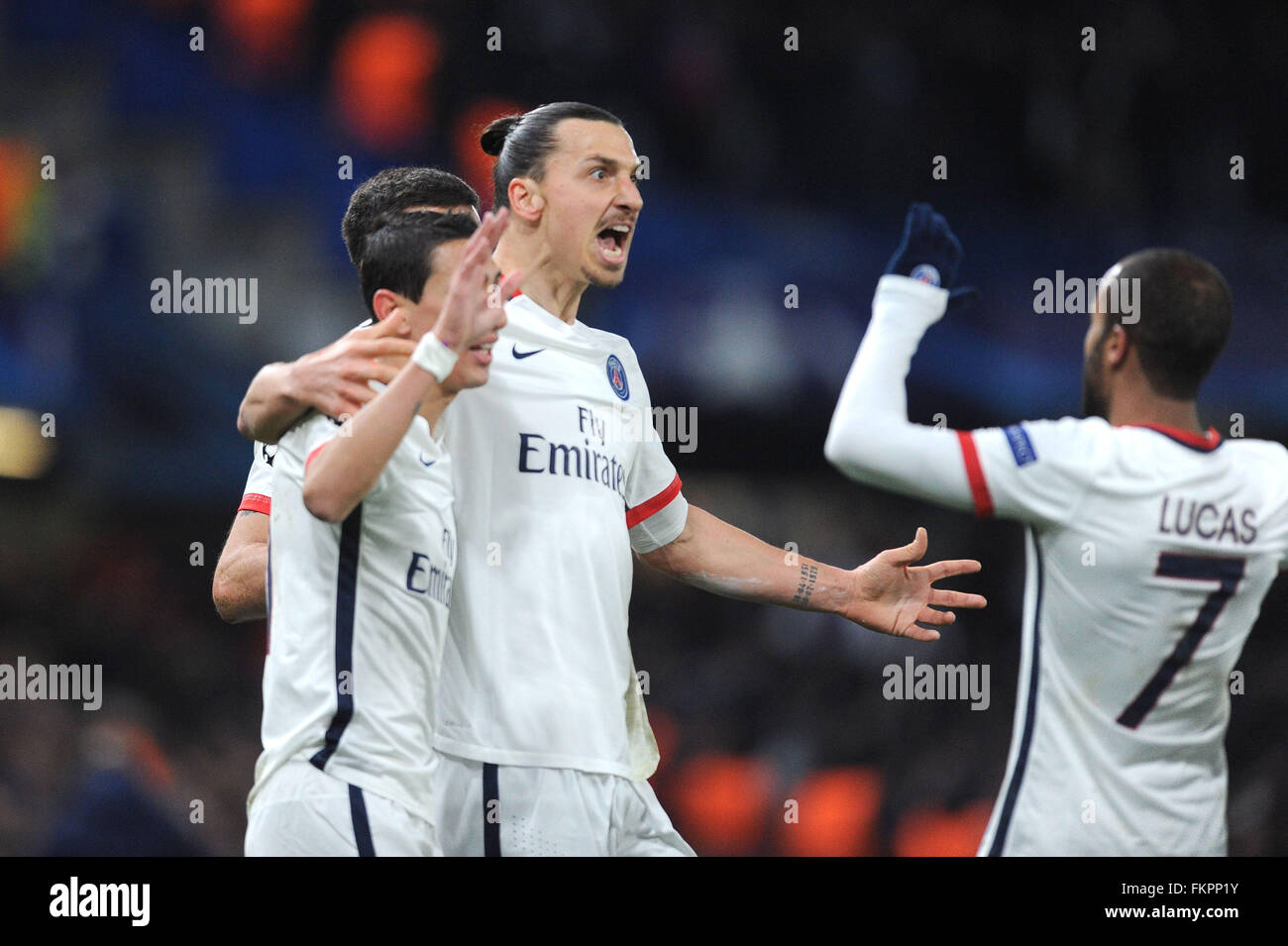 Stamford Bridge, London, UK. 09th Mar, 2016. Champions League. Chelsea ...
